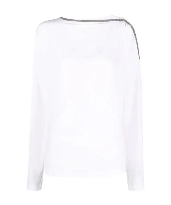 Brunello Cucinelli Cold Shoulder Blouse - White
