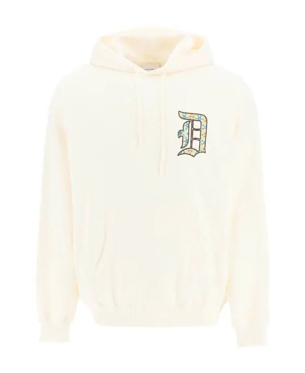 Drole De Monsieur Logo-embroidered Cotton Hoodie - White