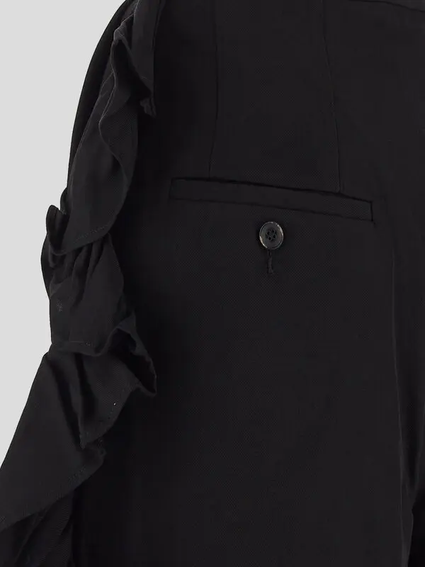 UMA WANG Ruffled Trim Trousers