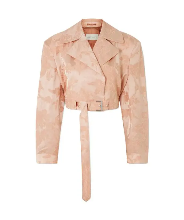 Dries Van Noten Floral Jacquard Belted Jacket