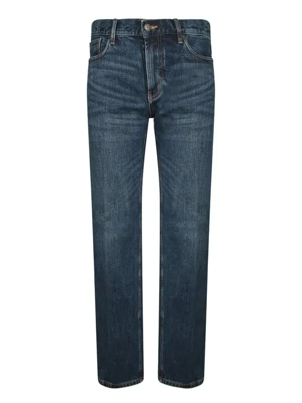 Emporio Armani Straight-leg Jeans With Logo Patch