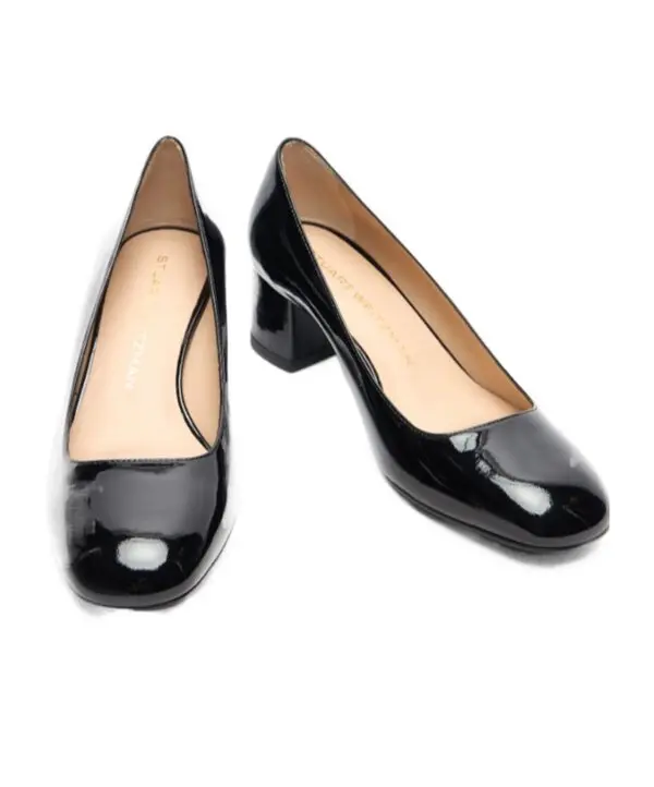 STUART WEITZMAN Maeve 50 Round Toe Block Heel Pumps