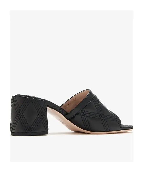 Valentino Garavani Vlogo Signature Quilted Block Heel Mules