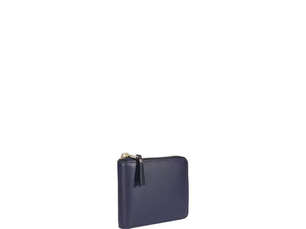 Comme Des Garçons Leather Zipper Wallet - Blue