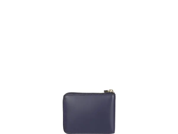 Comme Des Garçons Leather Zipper Wallet - Blue