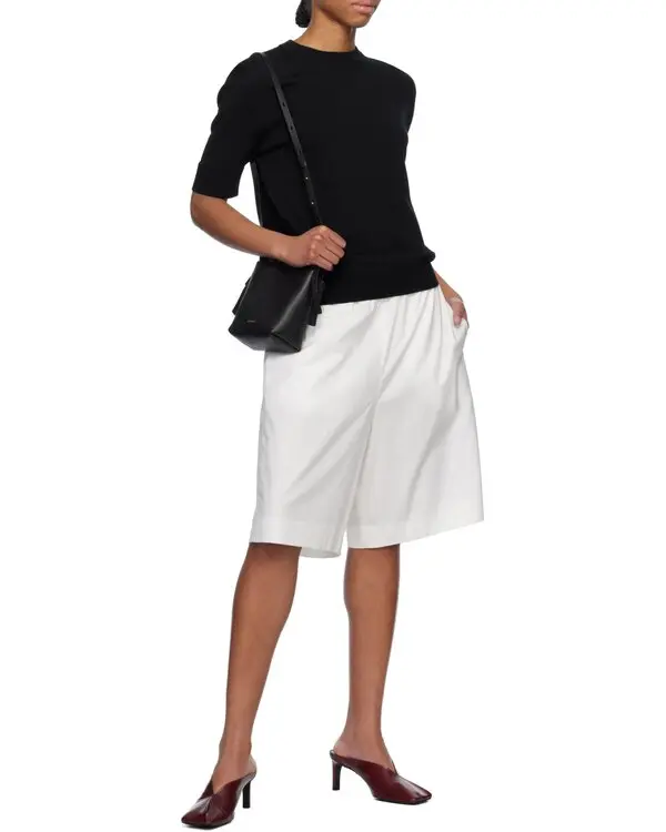JIL SANDER Crewneck T-shirt With Ribbed Details - Black