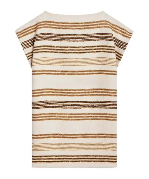 Celine Striped Cotton Tweed Baja Mini Dress