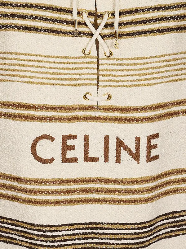 Celine Striped Cotton Tweed Baja Mini Dress
