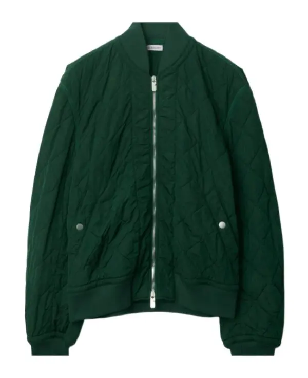 Burberry Quilted Zip-up Bomber Jacket - Green