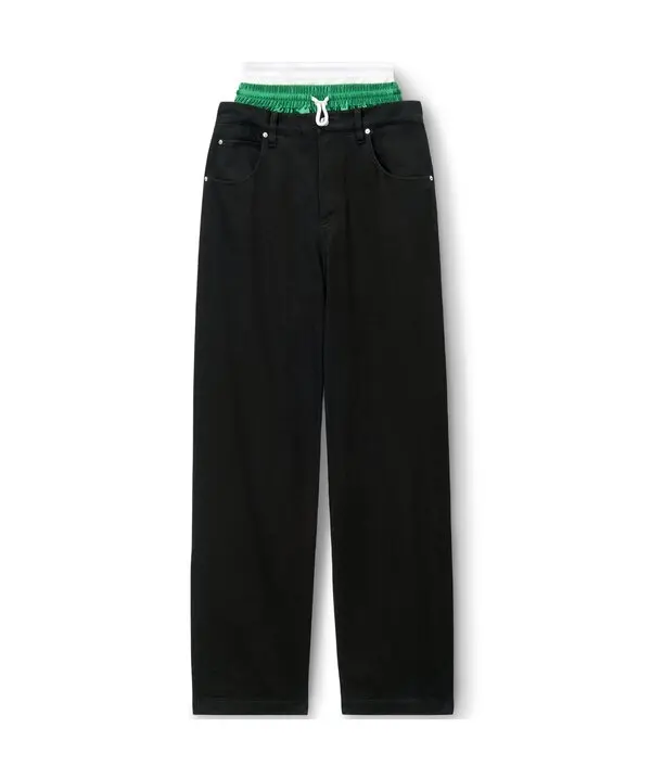Alexander Wang Stacked Draped Jeans - Black