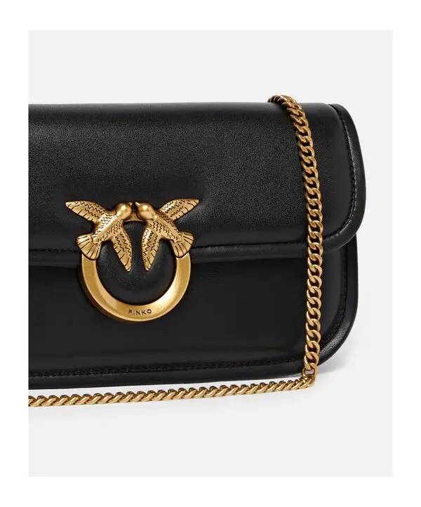 Pinko Small Love Birds Chain Shoulder Bag