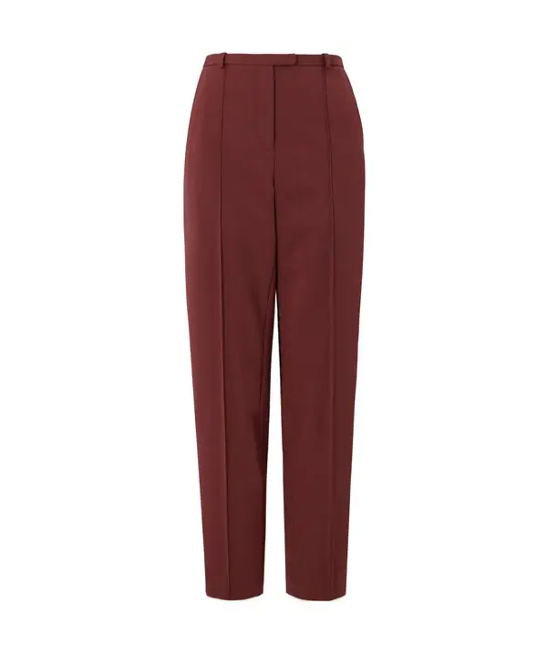 Loulou De Saison Pleat-front Straight Trousers - Red