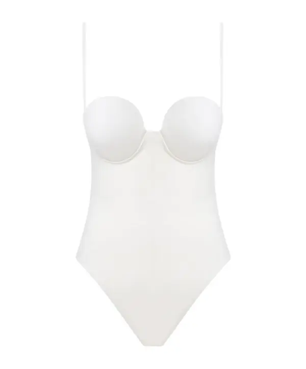 Magda Butrym Bustier One-piece Swimsuit - White
