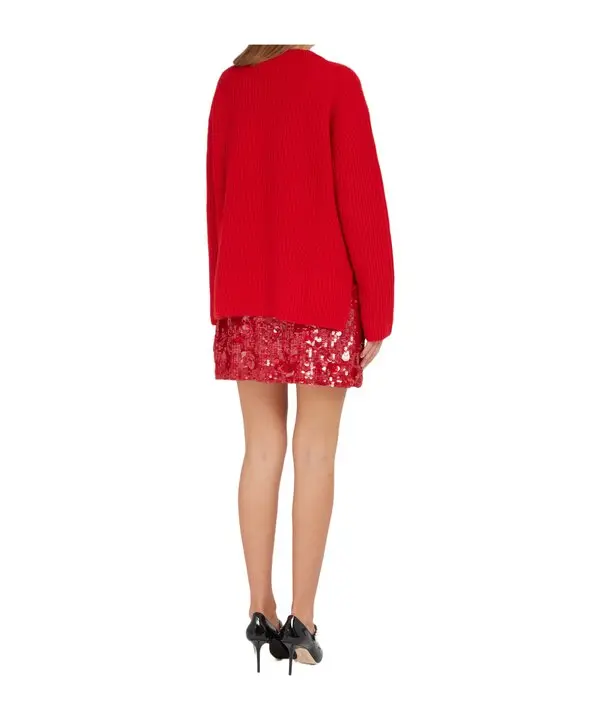 P.a.r.o.s.h Long-sleeved Knitted Sweater - Red