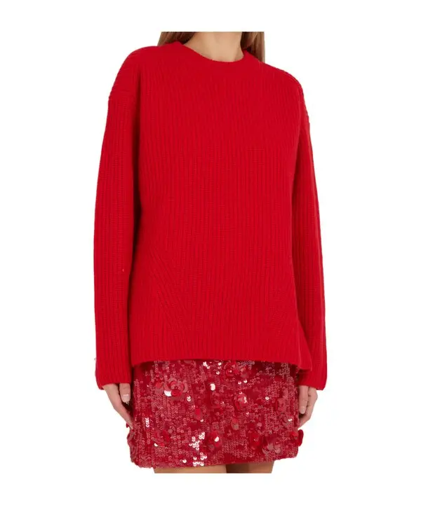 P.a.r.o.s.h Long-sleeved Knitted Sweater - Red