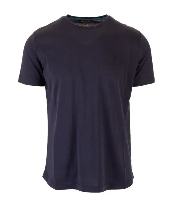 Loro Piana Short-sleeved Jersey T-shirt - Navy Blue