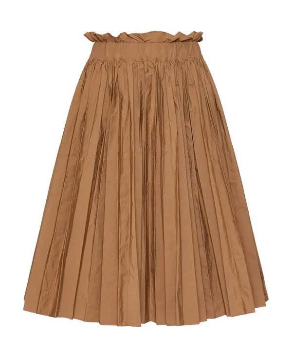 Red Valentino Pleated Skirt With Ruffle Detail