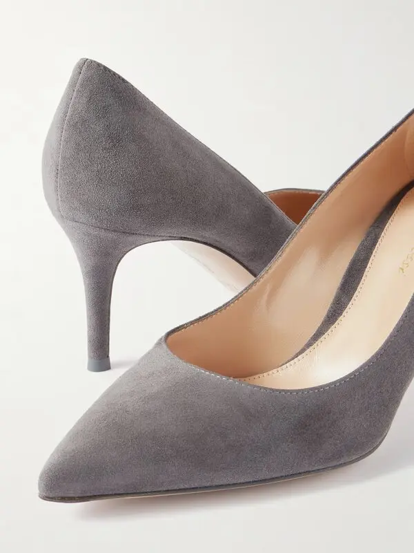 GIANVITO ROSSI Suede Pumps - Grey