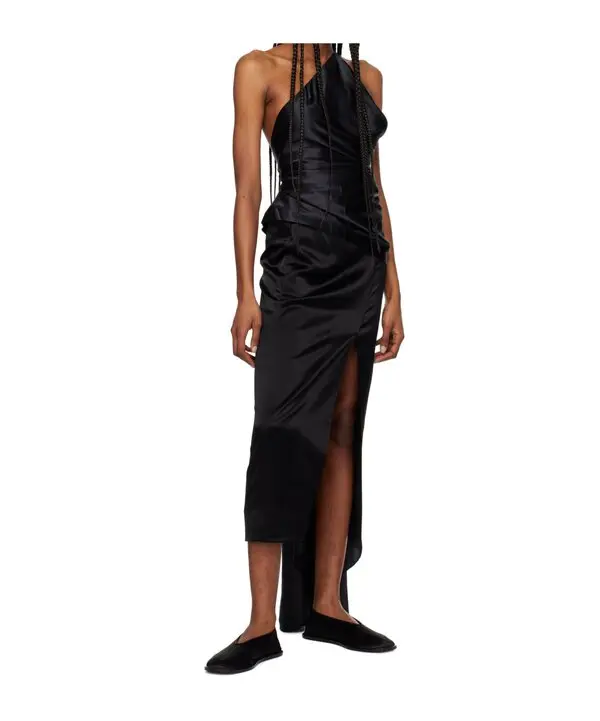 Tove One-shoulder Vest With Draping - Black