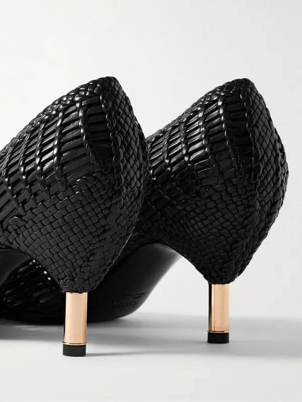 Gabriela Hearst Braided Pointed Toe High Heels - Black