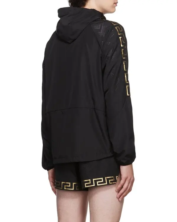 Versace La Greca-print Zip-fastening Hoodie
