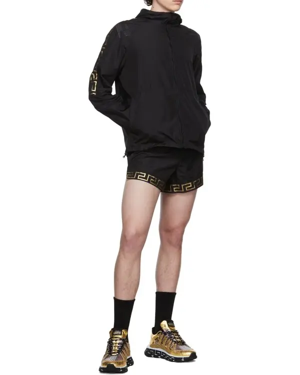 Versace La Greca-print Zip-fastening Hoodie