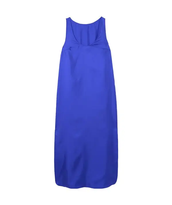 Loulou De Saison Scoop-neck Side-vent Maxi Dress - Blue
