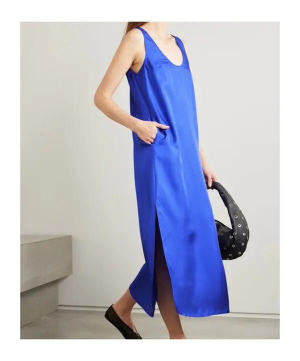 Loulou De Saison Scoop-neck Side-vent Maxi Dress