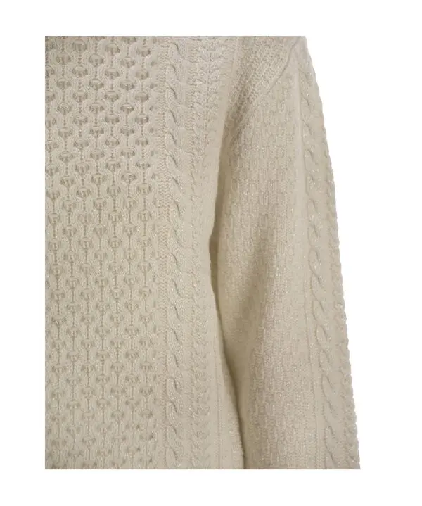 Fabiana Filippi Cable-knit Embellished Jumper - Nude