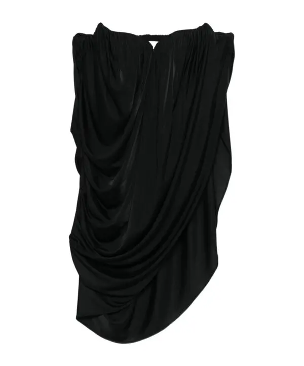 Giuseppe Di Morabito Draped Strapless Top - Black