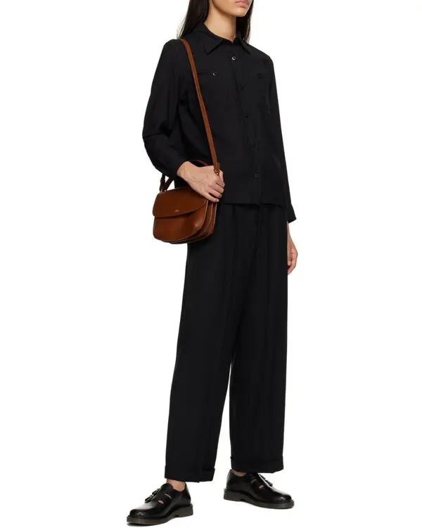 A.p.c. Long Sleeve Buttoned Shirt With Logo