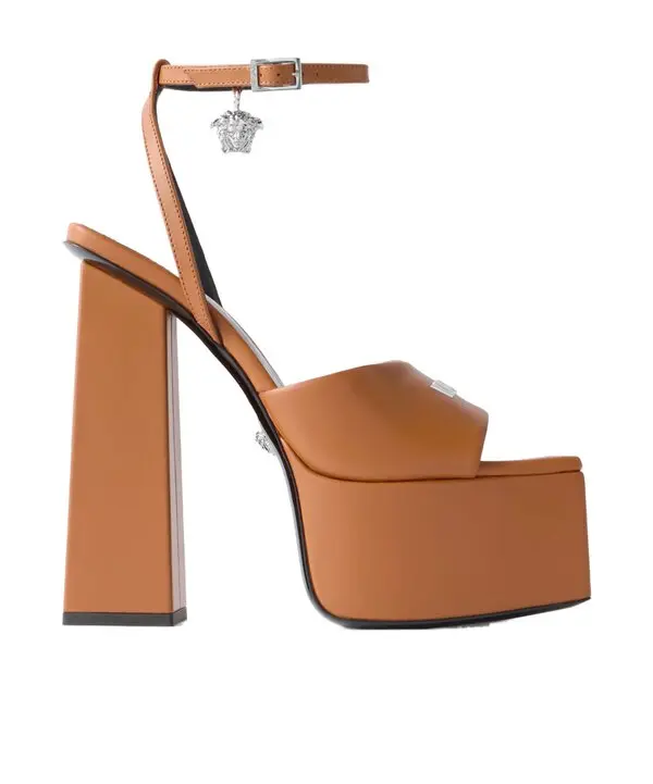 Versace Platform Sandals - Tan