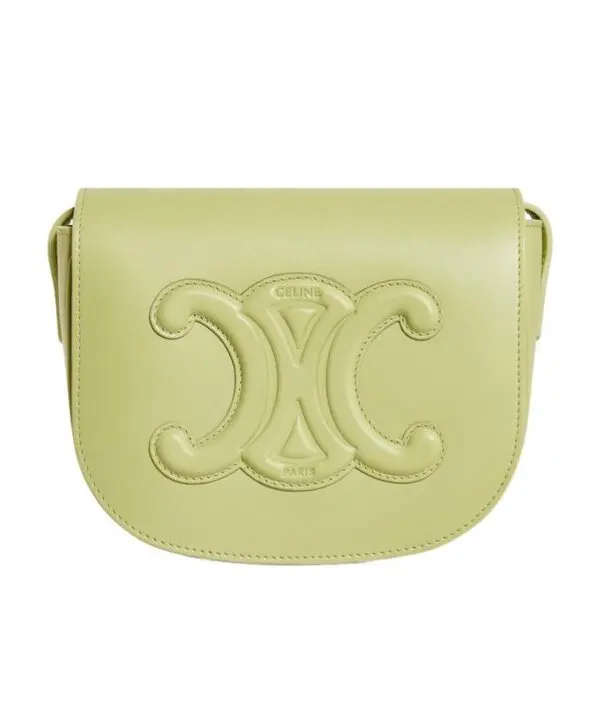Celine Folco Cuir Triomphe In Smooth Calfskin - Green
