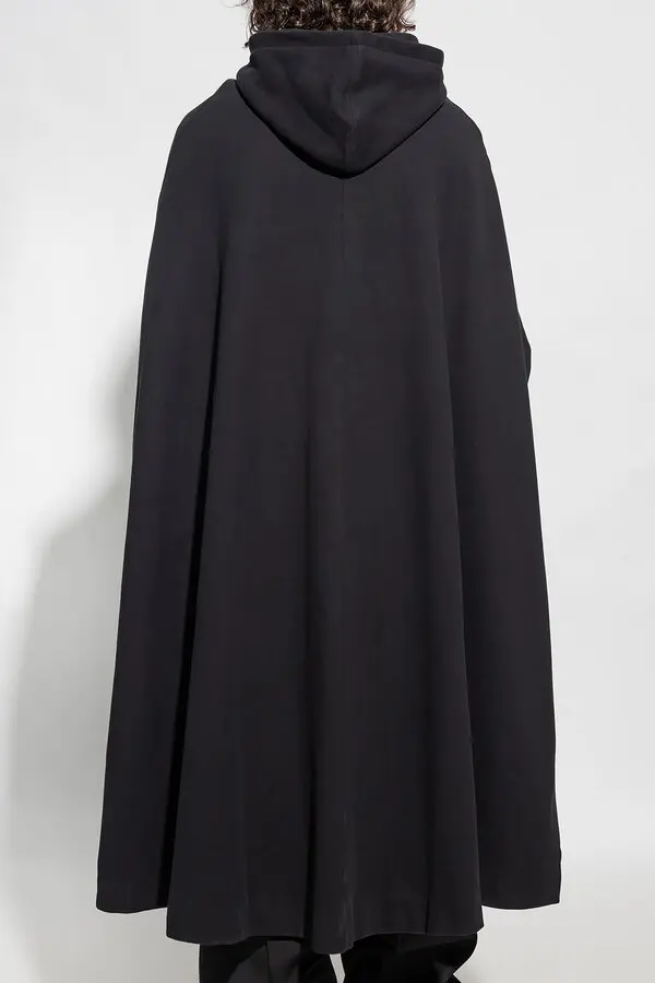 Saint Laurent Drawstring Hooded Cape