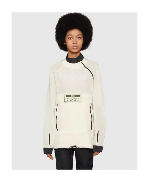 Gucci Logo Patch Nylon Sweatshirt