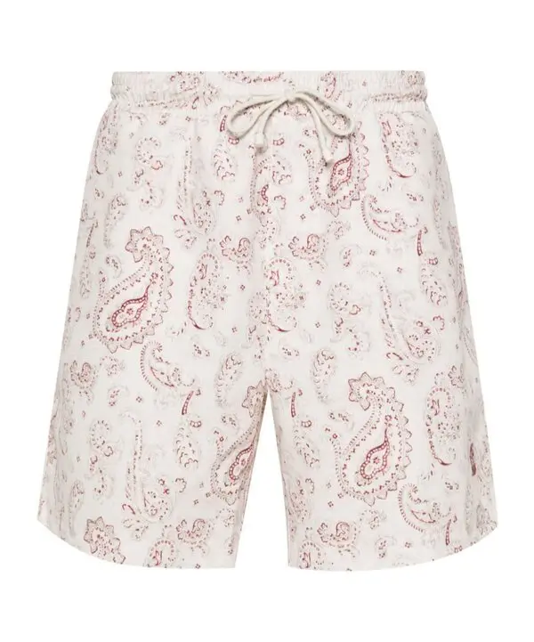 Brunello Cucinelli Paisley Print Swim Shorts - White