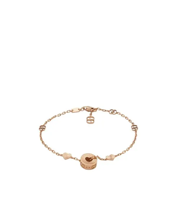 Gucci Logo Bracelet With Pendant Details - Yellow