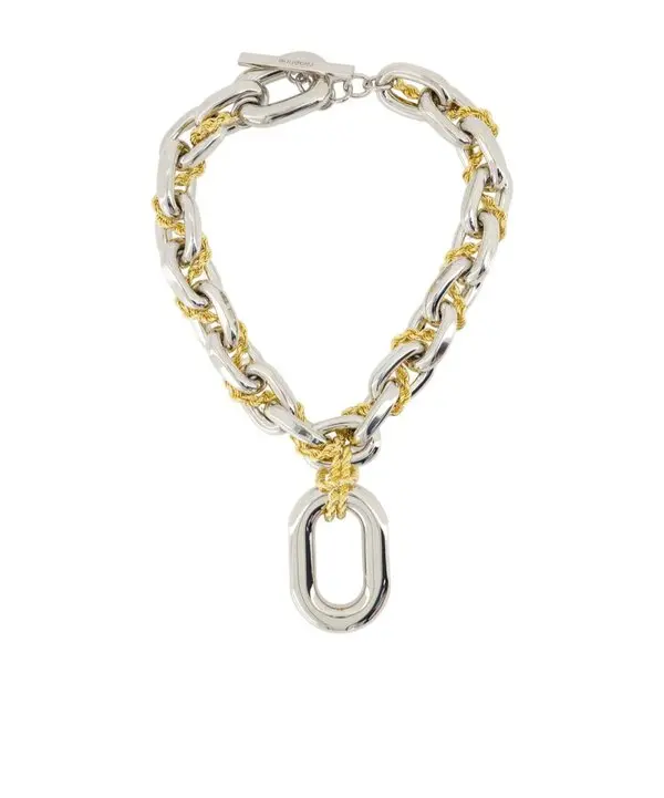 Rabanne Chain Necklace With Gold Details