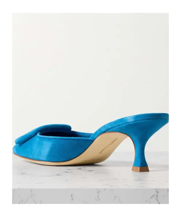 Manolo Blahnik Pointed Toe High Heel Sandals - Blue