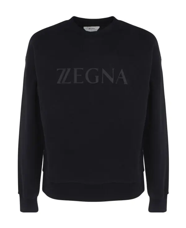 Zegna Logo-print Sweatshirt - Black