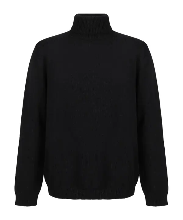 ROBERTO COLLINA High-neck Long-sleeve Sweater - Black