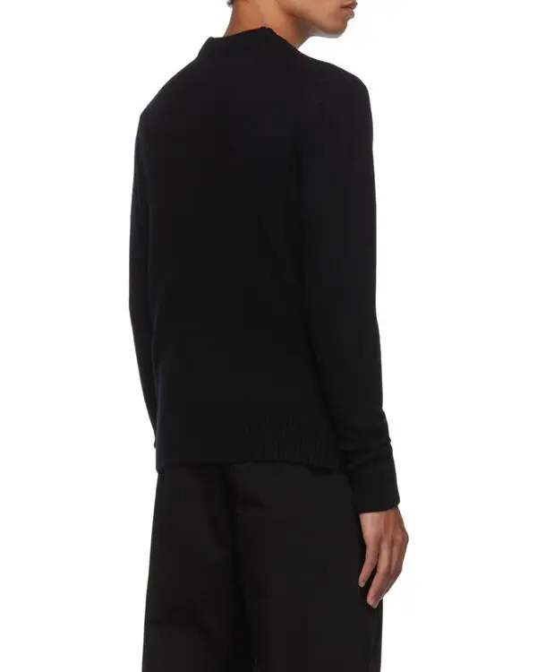Maison Kitsuné V-neck Cardigan With Fox Decal - Black