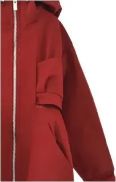 Sacai Long-sleeved Hooded Coat With Rib Details