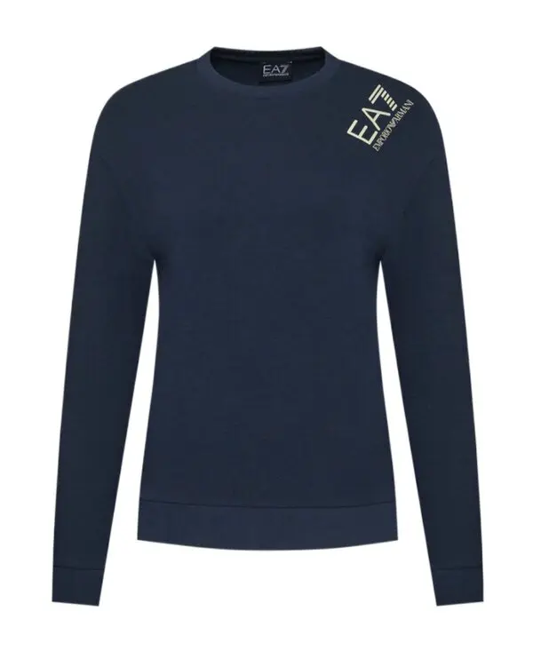 EA7 Logo Detail Crewneck Sweatshirt - Black
