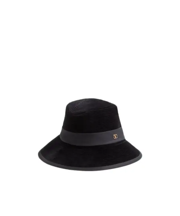 Valentino Garavani Wide Brim Fedora - Black