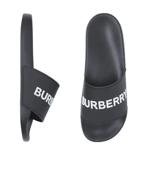 Burberry Logo Detail Two-tone Slides