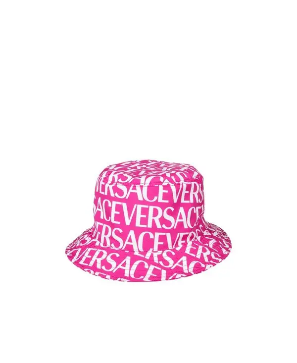 Versace Logo-print Bucket Hat - Pink