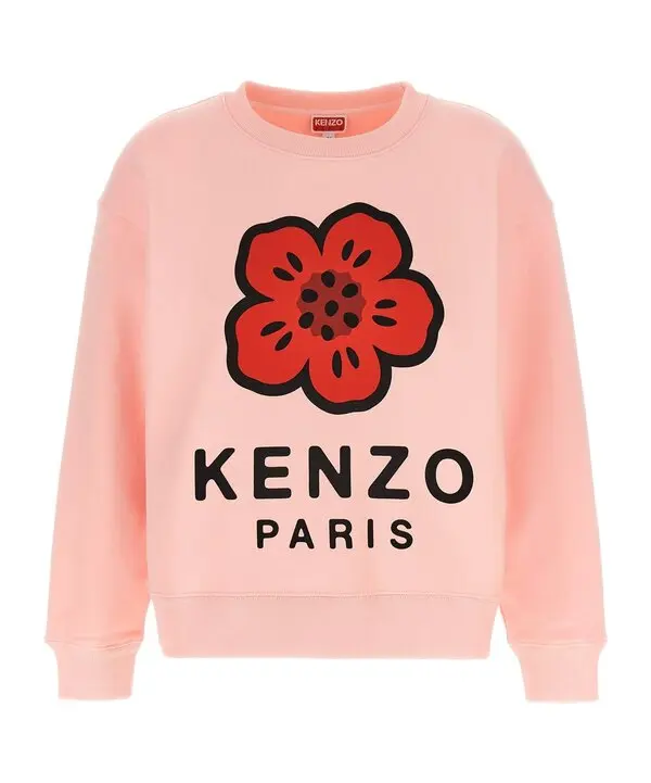 Kenzo Boke Flower Printed Crewneck Sweatshirt - Pink