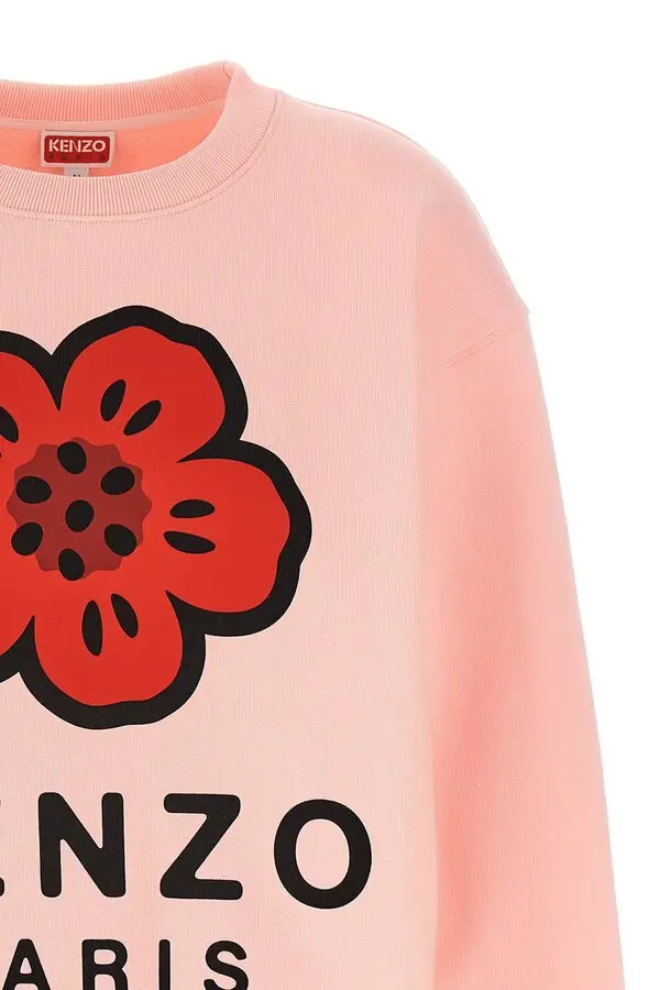 Kenzo Boke Flower Printed Crewneck Sweatshirt - Pink