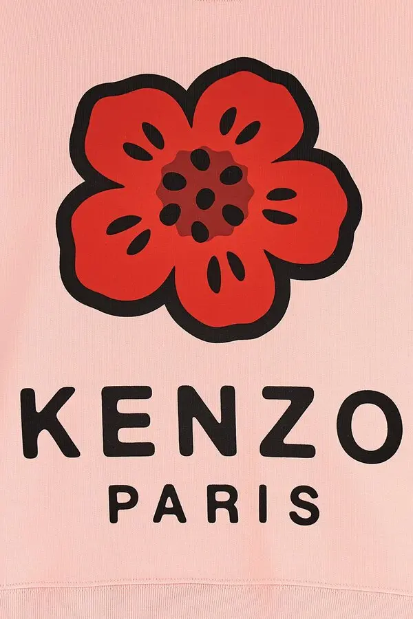 Kenzo Boke Flower Printed Crewneck Sweatshirt - Pink